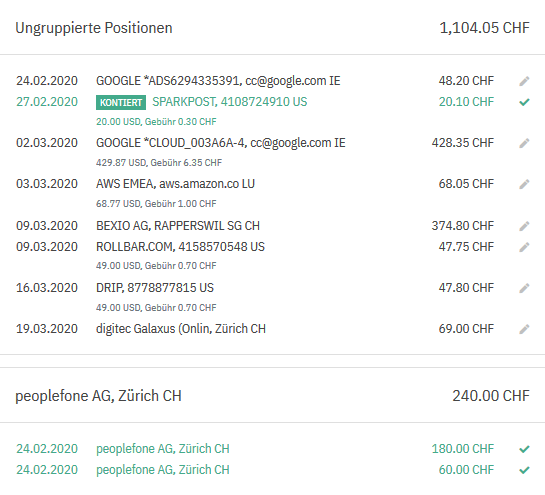 Kontera - Kontera für Belege und Kreditkarten-Abrechnungen. Verbuchen ...